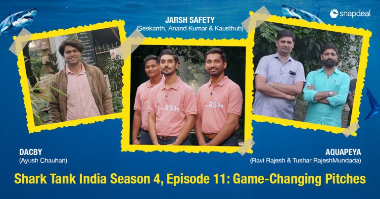 Shark Tank India S4 Ep.11 :Pitchers- Aqua Peya, Jarsh, Dacby